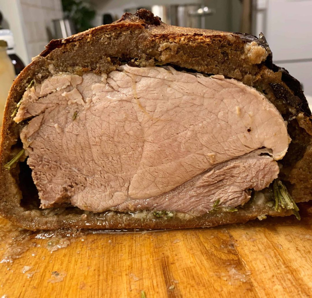 Kiauliena kepta tešloje | Bulvių košė