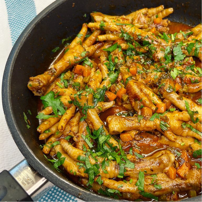 Vištų kojos padaže | Bulvių košė